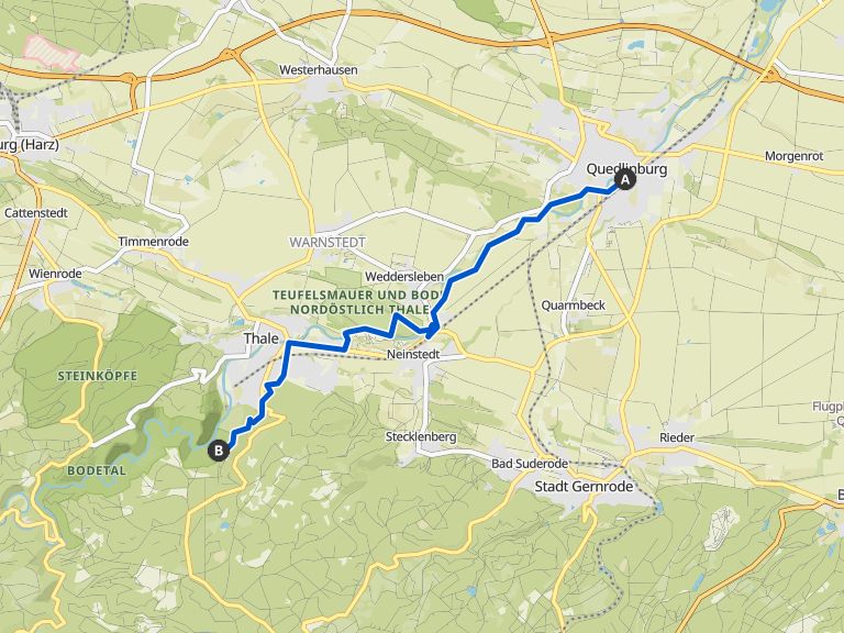 Von Quedlinburg nach Hexentanzplatz Thale - Harz | Wanderung | Komoot